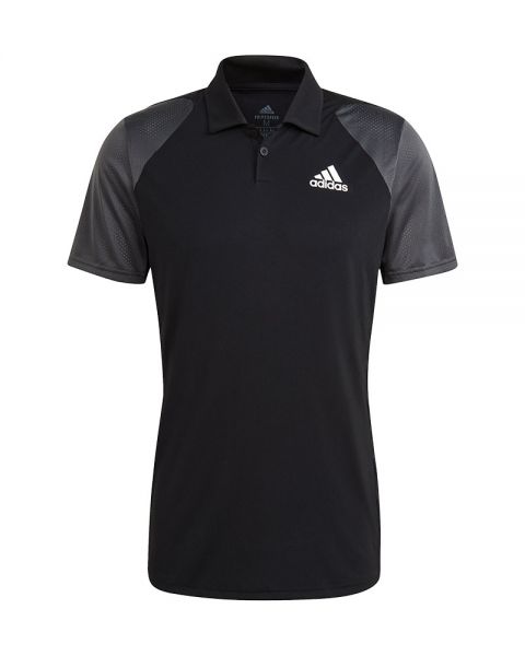Polo ADIDAS Club Negro Gris - Diseño deportivo