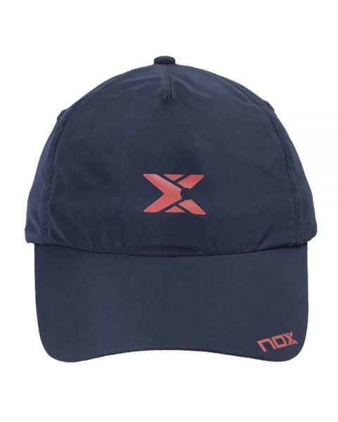 CASQUETTE NOX PRO BLEU LOGO ROUGE - TEXTILE